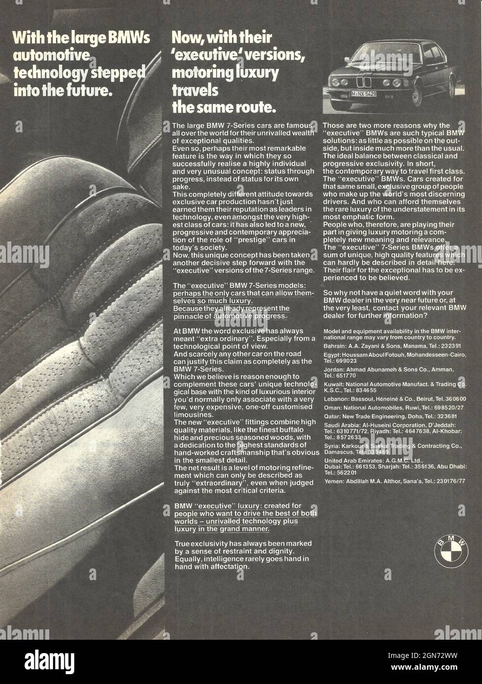 Vintage advertisement paper ad of BMW cars motorbike Stock Photo - Alamy