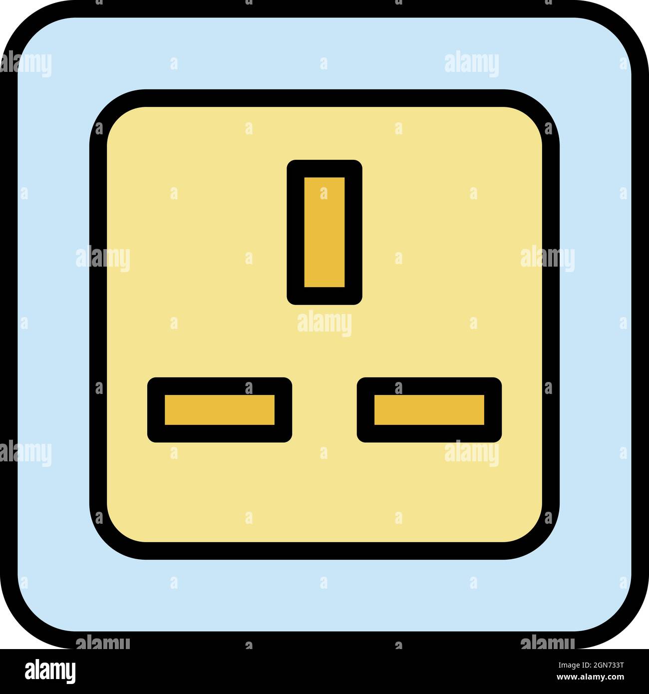 England socket icon. Outline england socket vector icon color flat ...