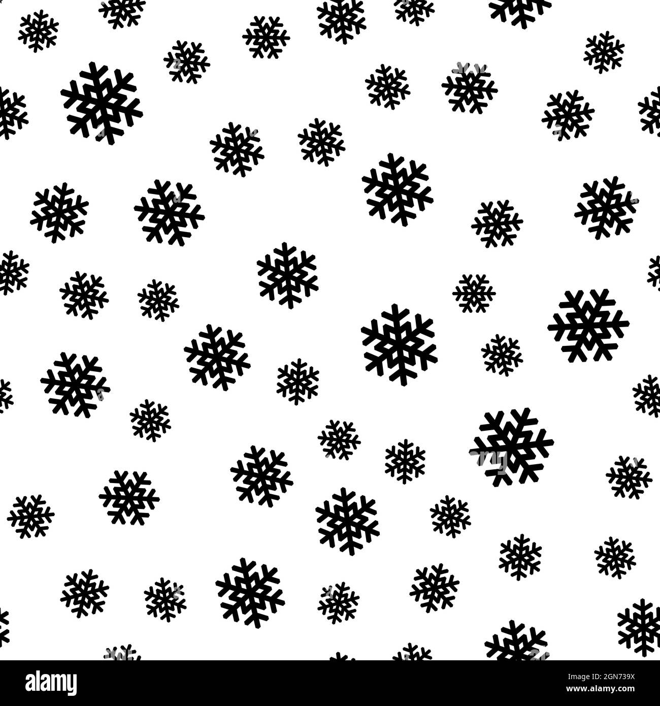 It is snowing. Seamless pattern of snowflakes. Christmas or winter ...