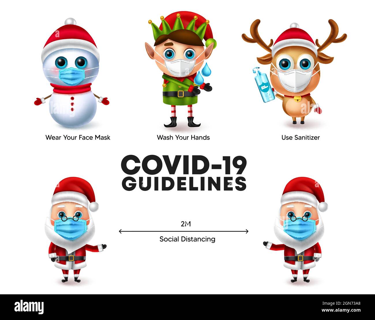 Mask wearing guidelines Stock Vector Images - Alamy
