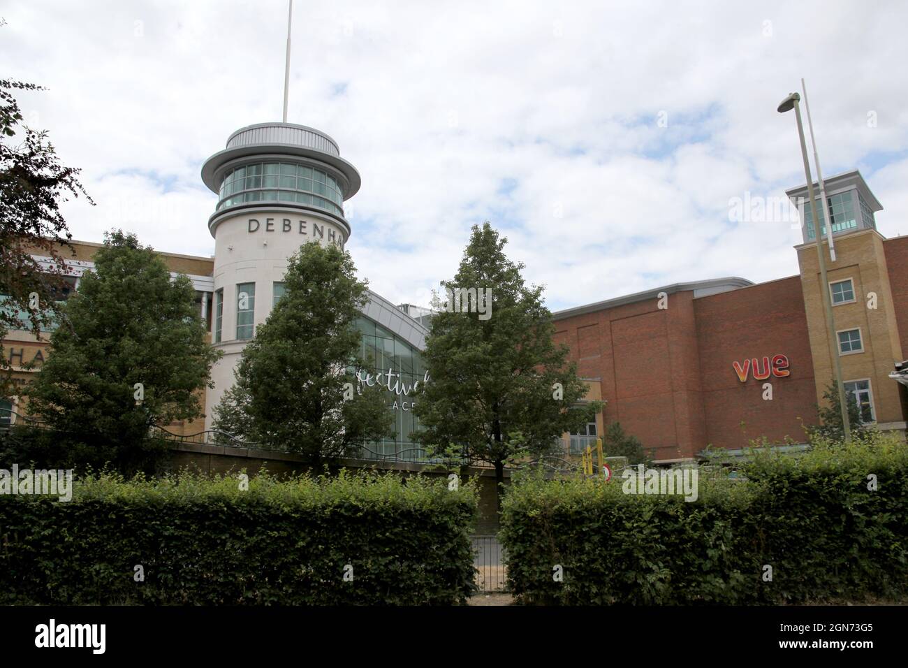 Views of The Debenhams building at Festival Place in Basingstoke, UK ...