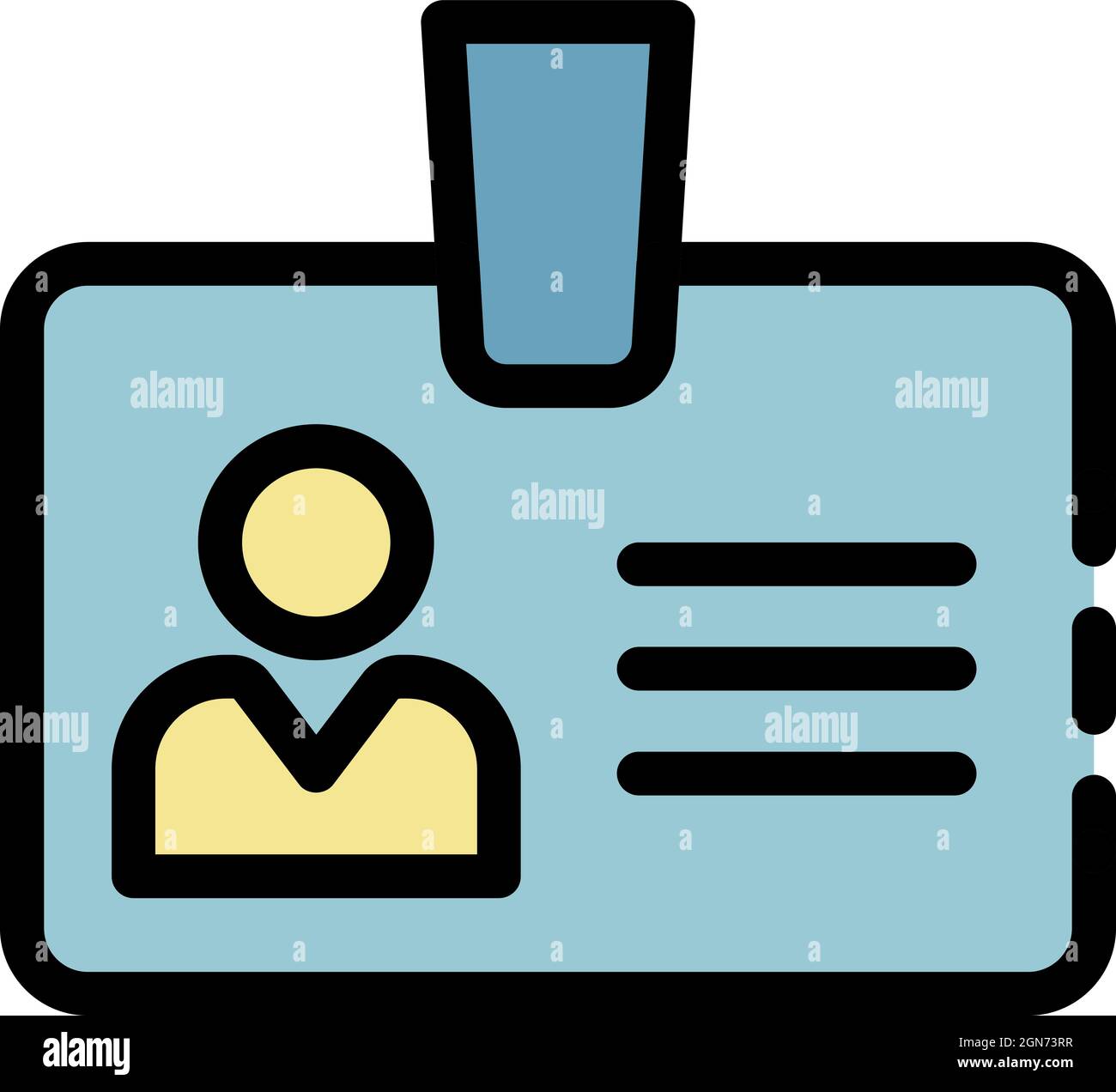 Admin badge icon. Outline admin badge vector icon color flat isolated ...