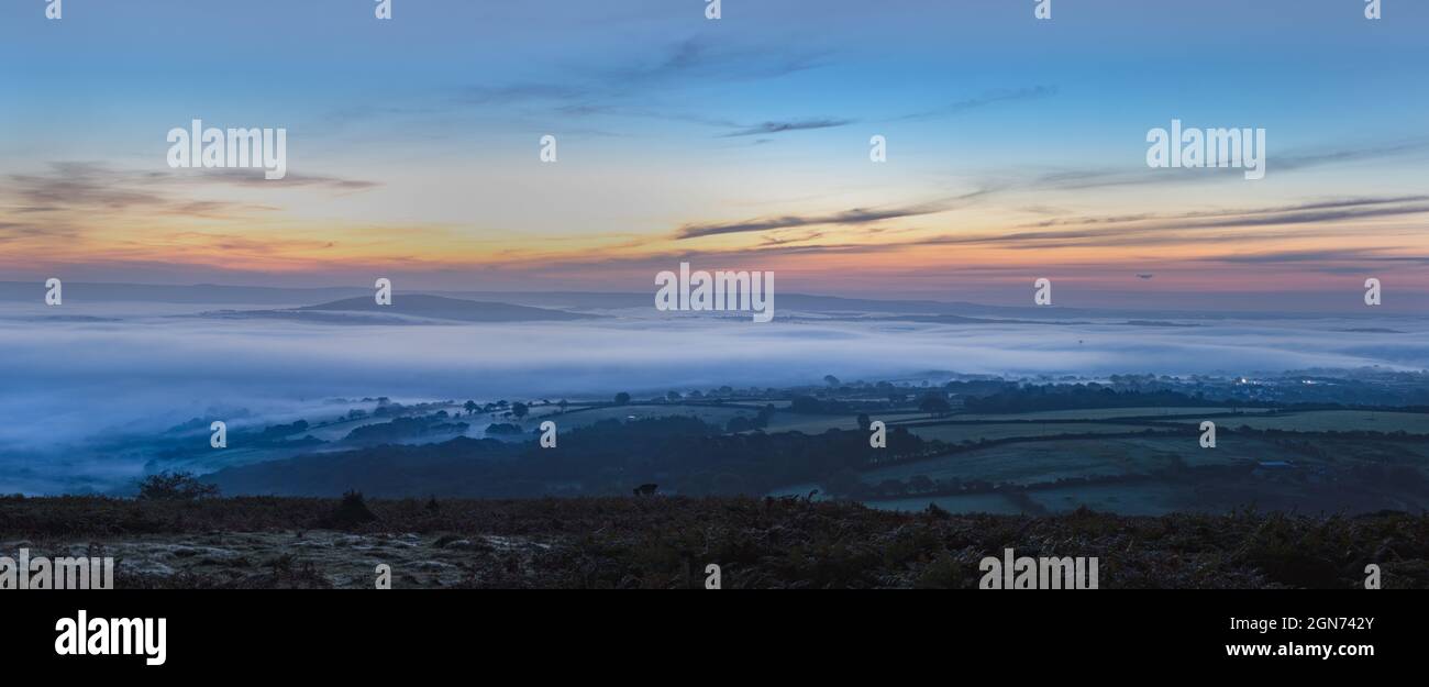 Hill trees sunrise cloud inversion hi-res stock photography and images ...
