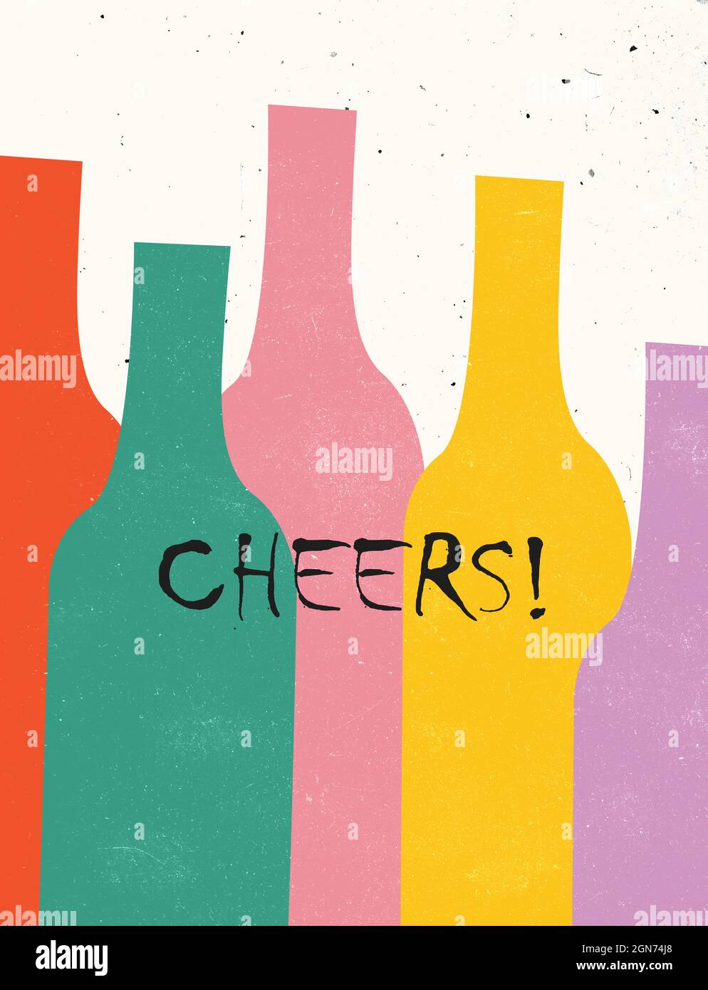 Contemporary art collage, modern design. Retro, minimalism style. Beer ...