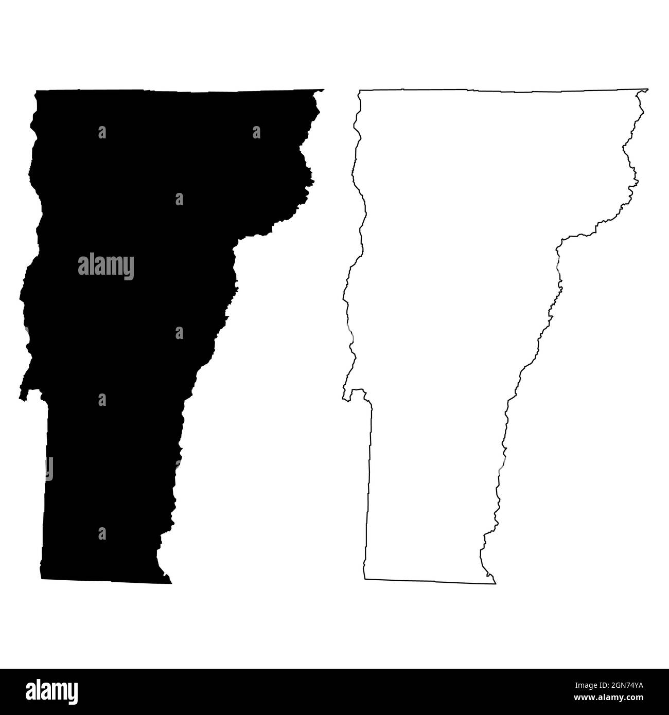 Vermont map on white background. Vermont State map sign. outline map of ...