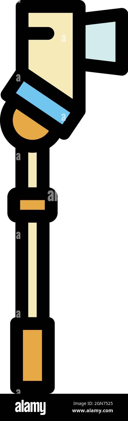 Action camera side view icon. Outline action camera side view vector ...