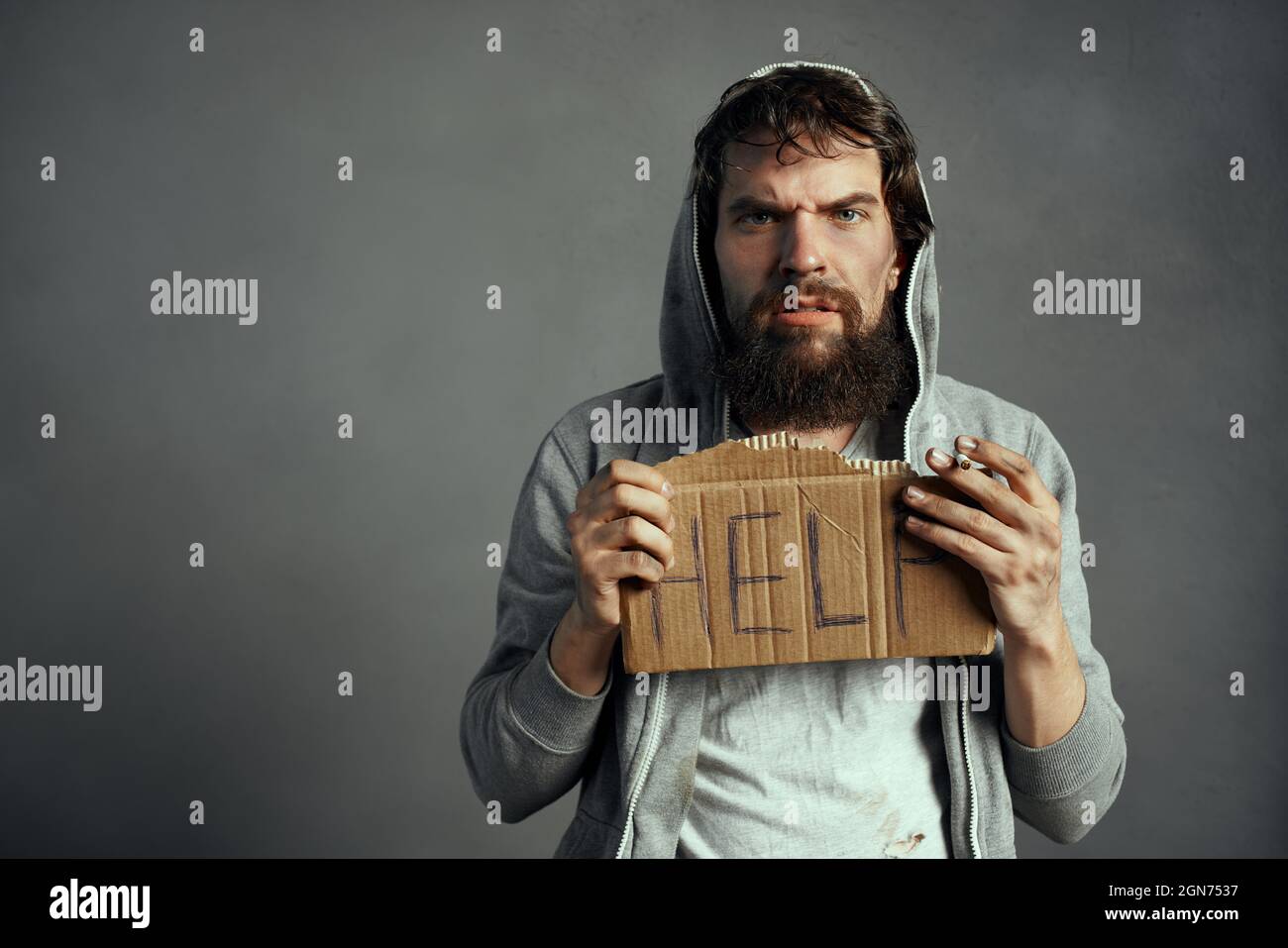 Homeless black man cigarette hi-res stock photography and images - Alamy