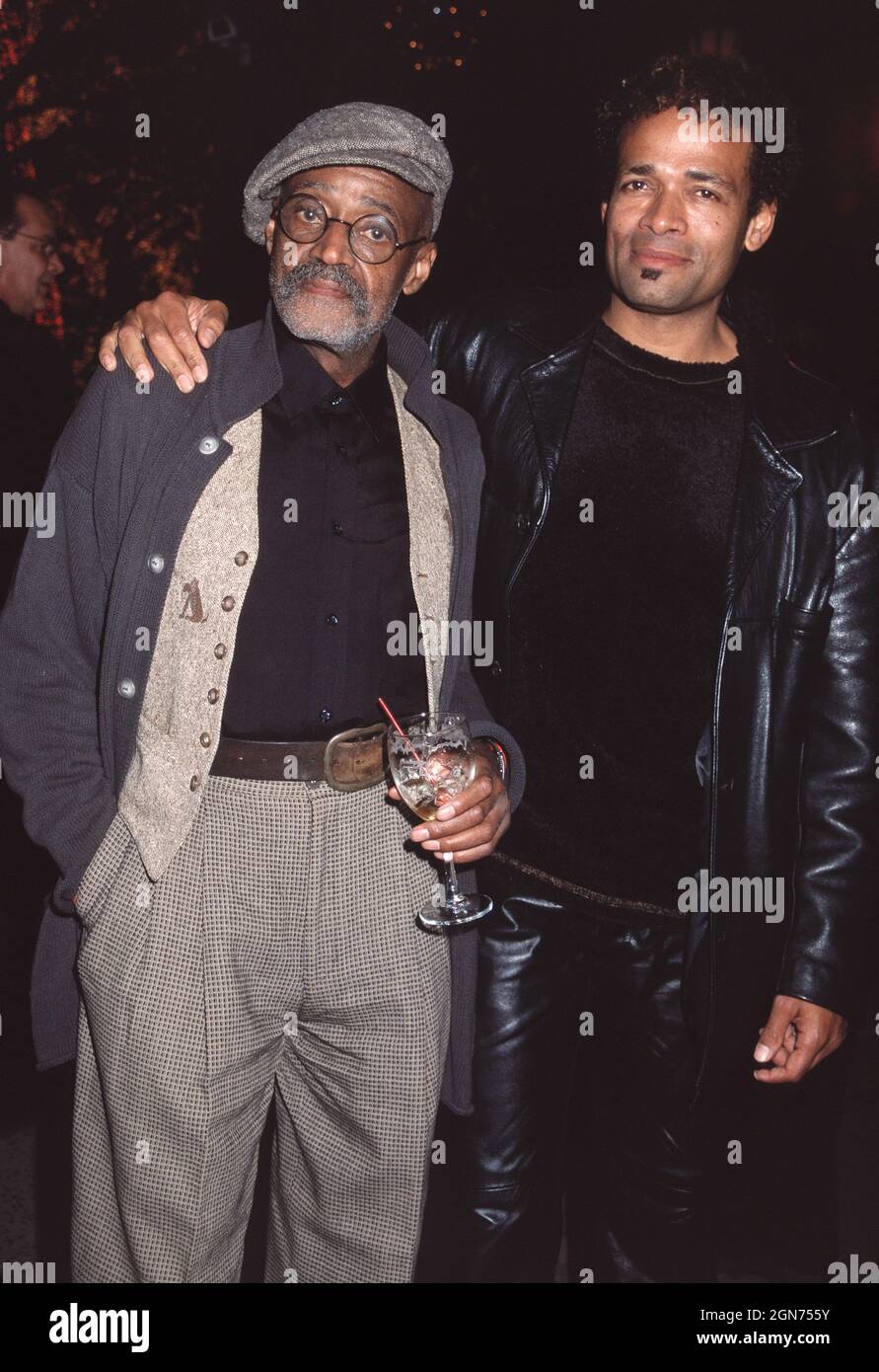 Melvin Van Peebles and Mario Van Peebles attend the after-party ...