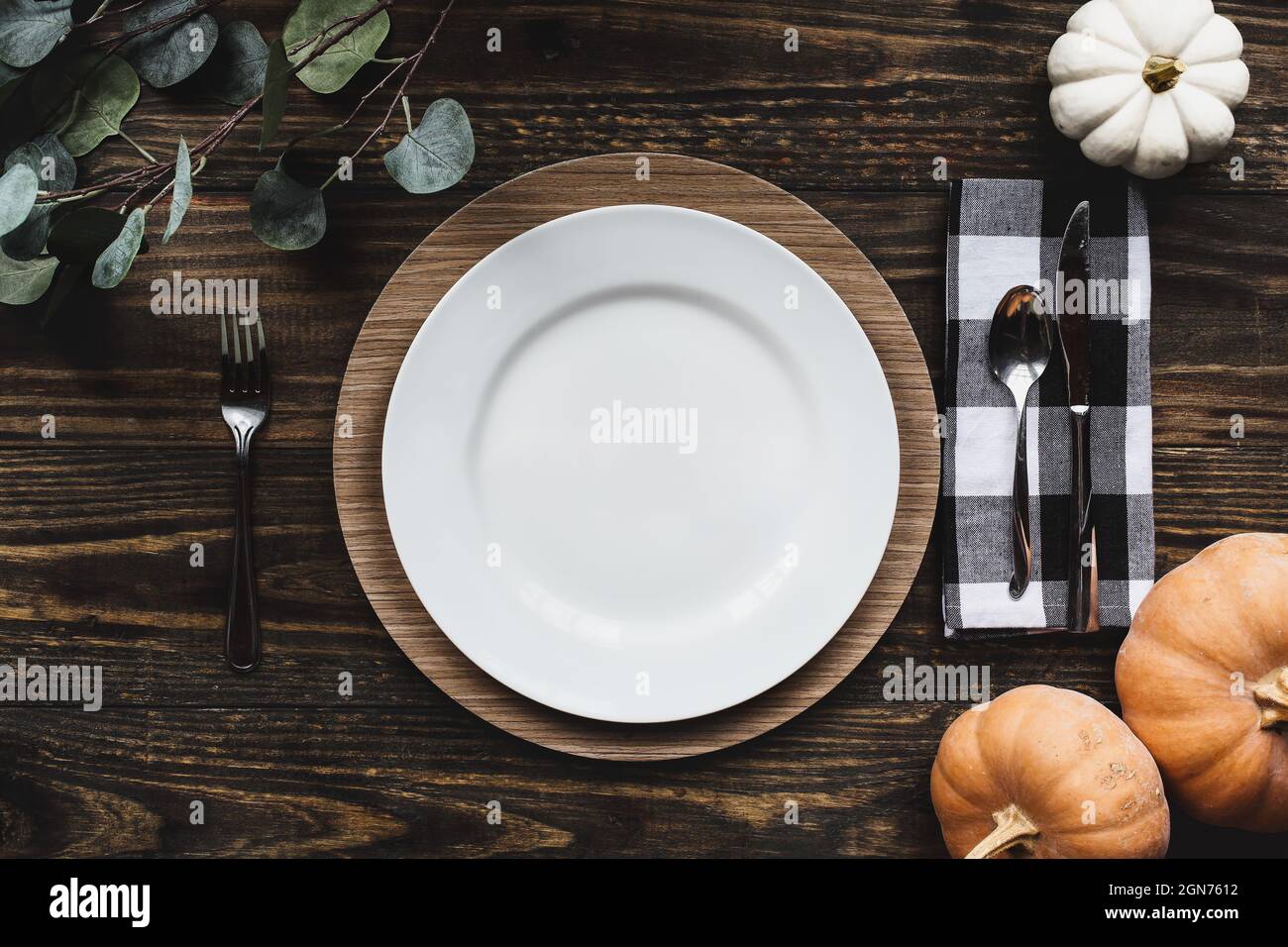 Plate On Wooden Table
