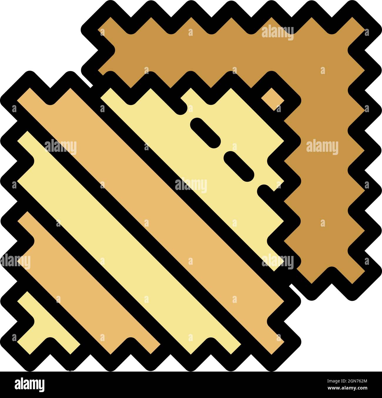 Fabric samples icon. Outline fabric samples vector icon color flat ...