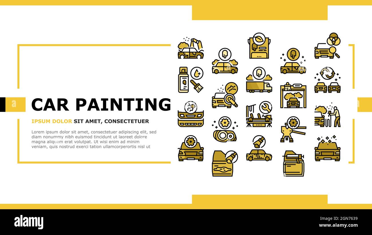 Car Painting Service Landing Header Vector Stock Vector Image & Art - Alamy