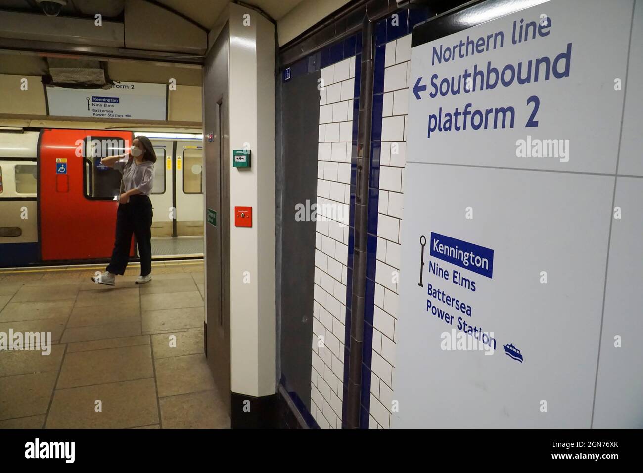 London, UK, 22 September 2021: The new Northern Line extension runs to ...