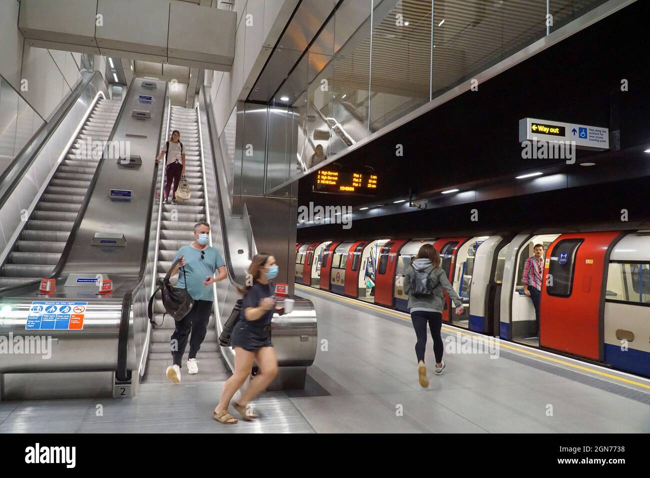London, UK, 22 September 2021: The new Northern Line extension runs to ...
