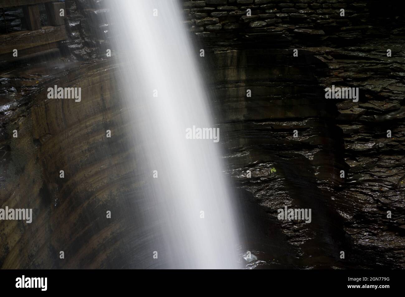 Water falling into gorge Stock Photo - Alamy