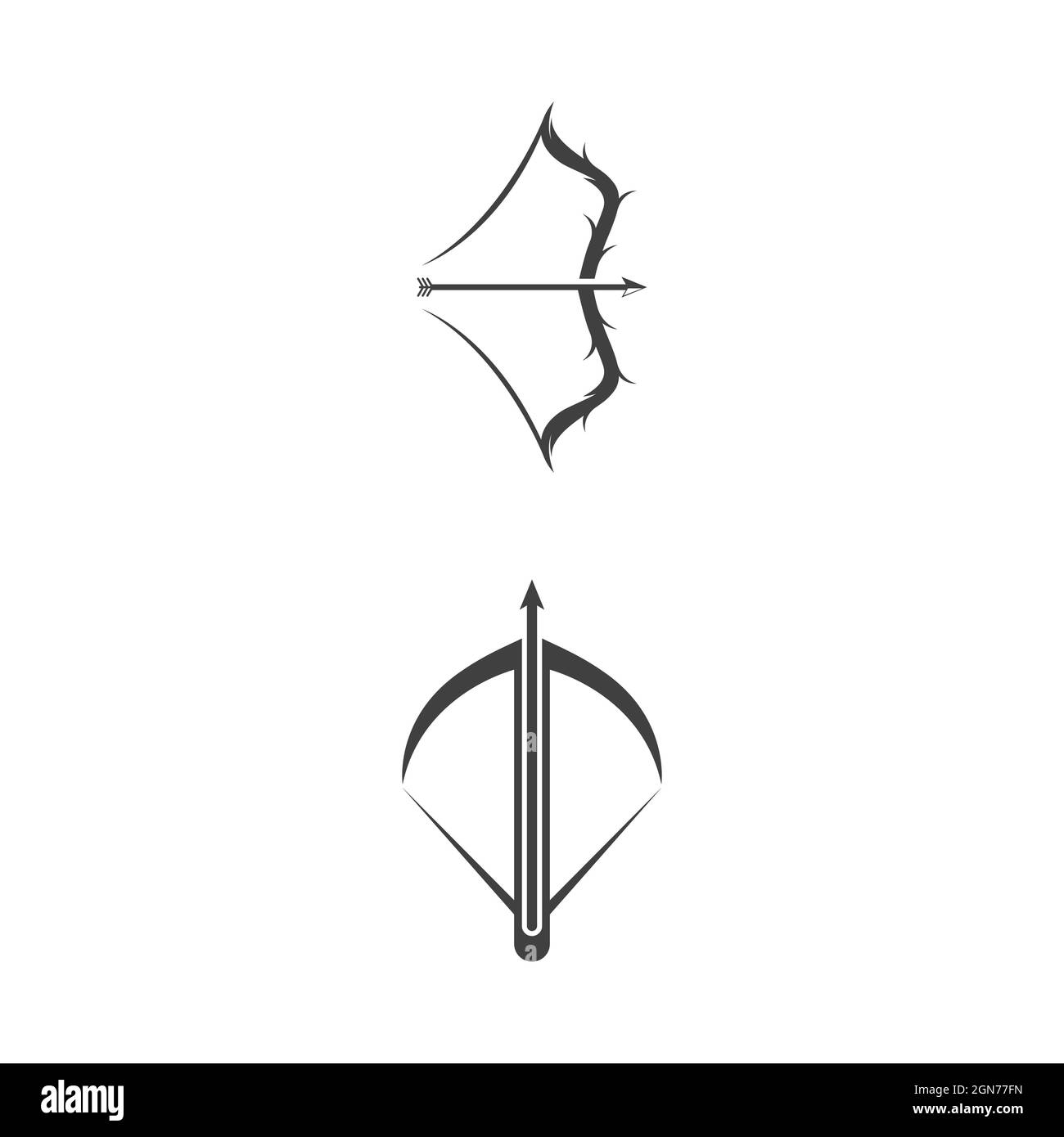 Crossbow Vector icon design illustration Template Stock Photo - Alamy