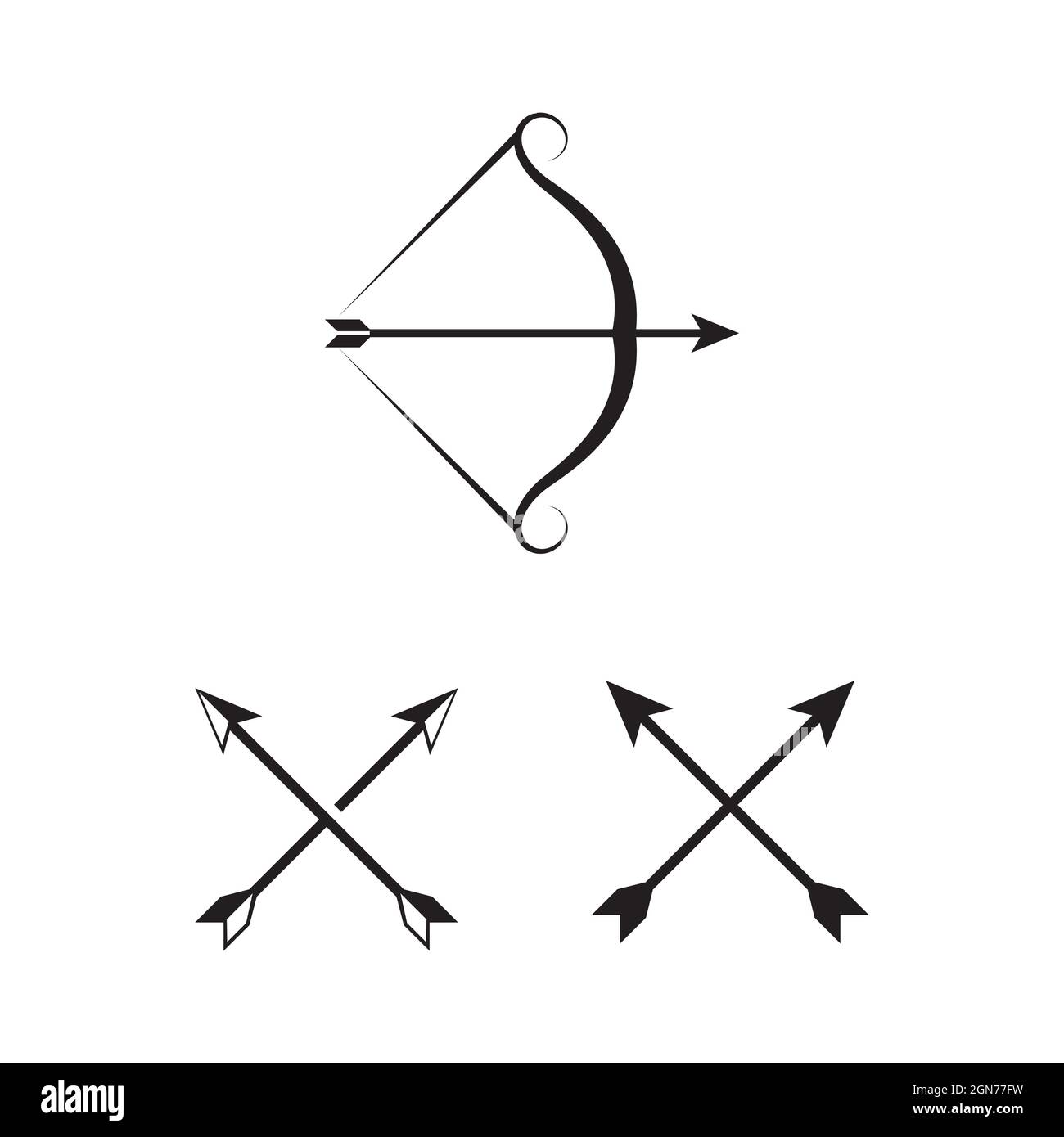 Crossbow Vector icon design illustration Template Stock Photo - Alamy