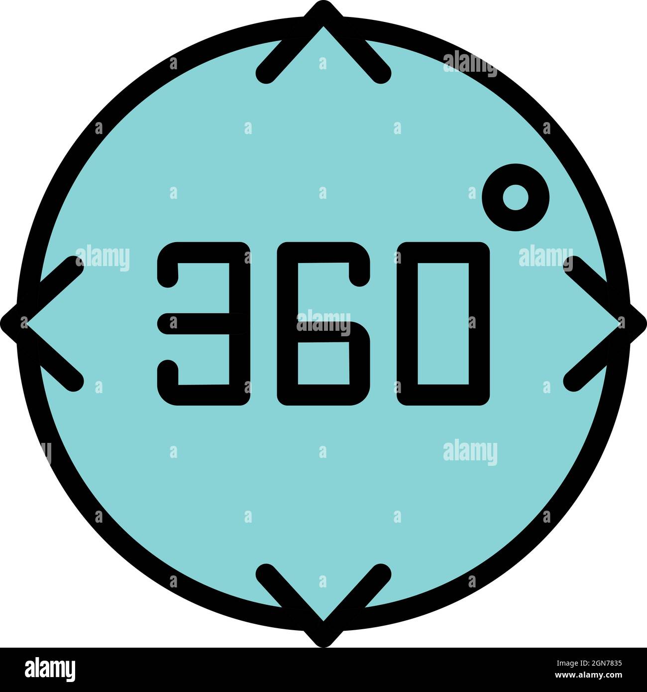 Vr controller icon. Outline vr controller vector icon color flat ...