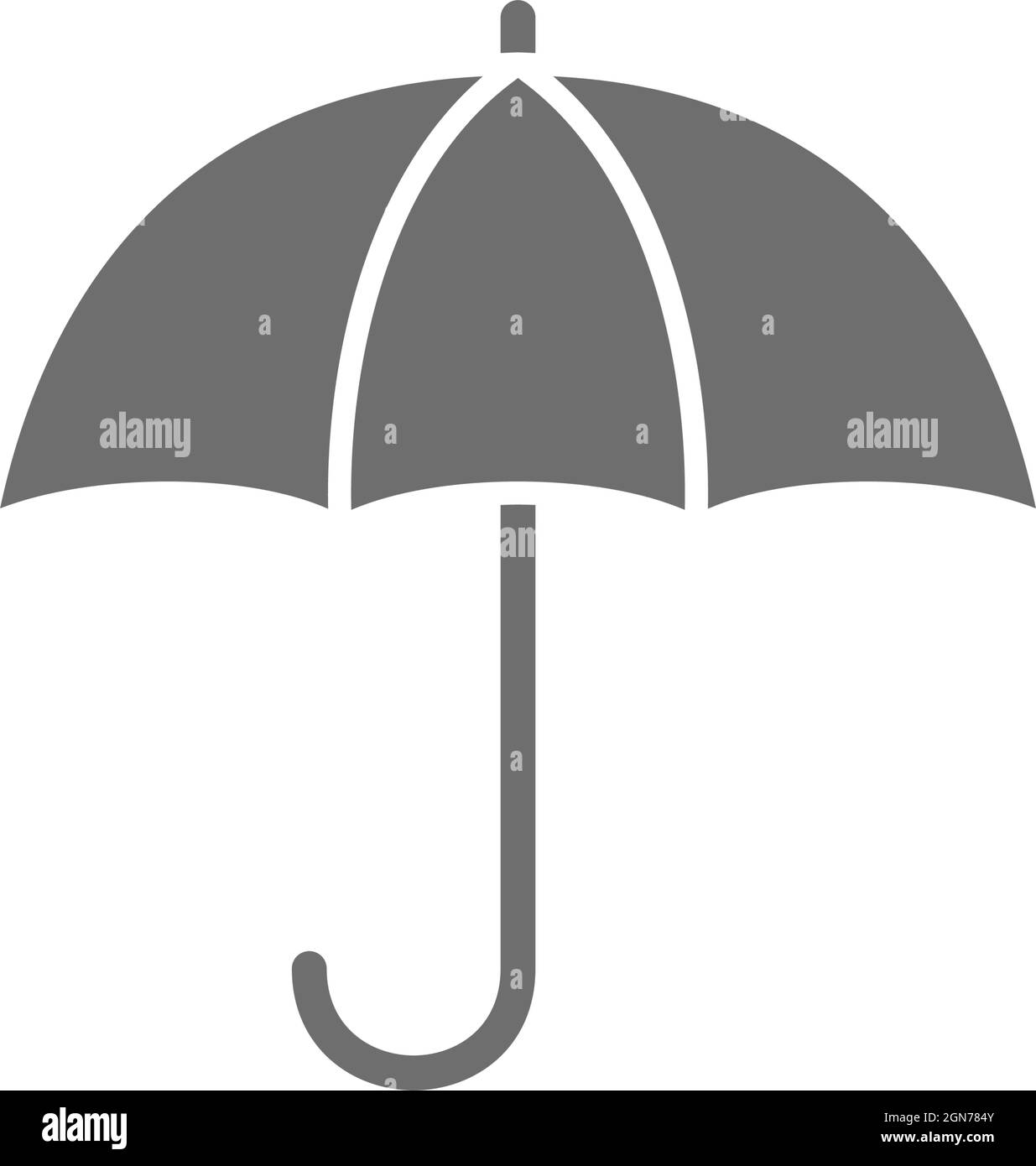 Umbrella grey icon. Isolated on white background Stock Vector Image ...