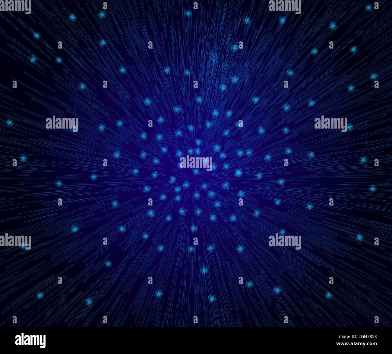 Background with acceleration effect with glowing lights. Vector ...