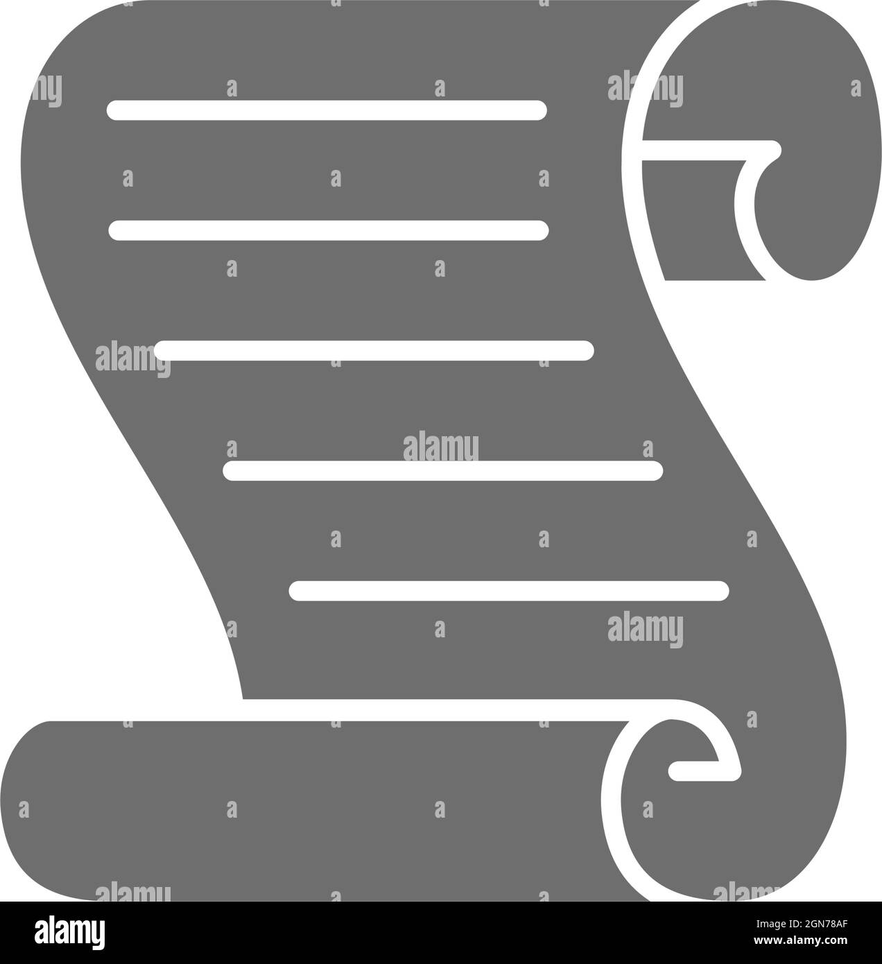 Document scroll greyicon. Isolated on white background Stock Vector ...