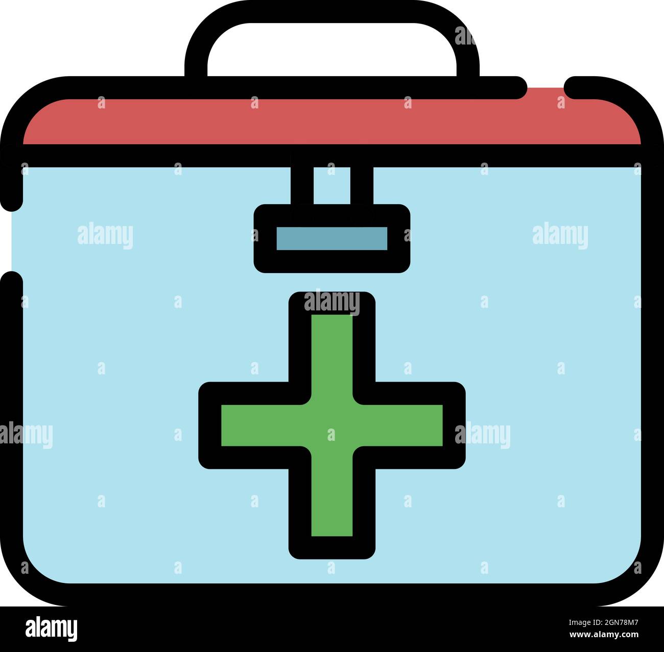 First aid kit icon. Outline first aid kit vector icon color flat ...