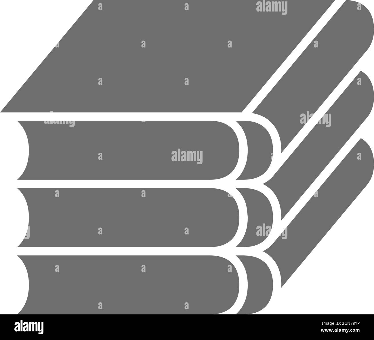 Books, law codes grey icon. Isolated on white background Stock Vector ...