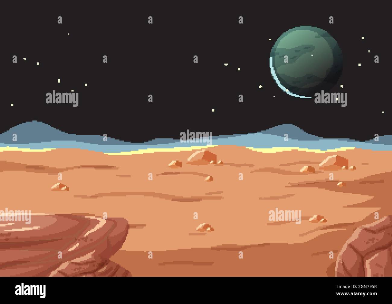 Arid planet Stock Vector Images - Alamy