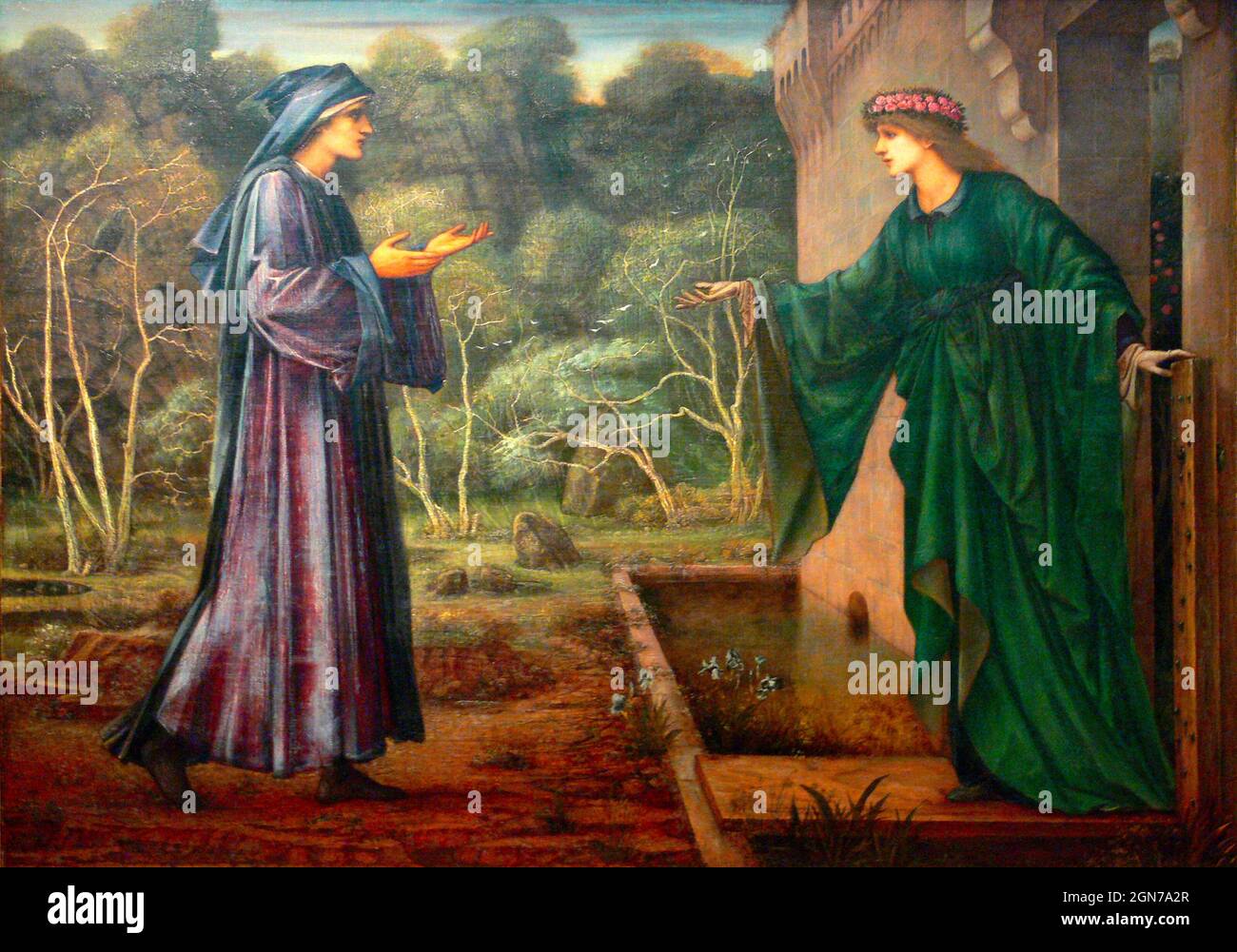 Edward Burne-Jones - The Pilgrim at the Gates of Idleness - 1884 Stock ...
