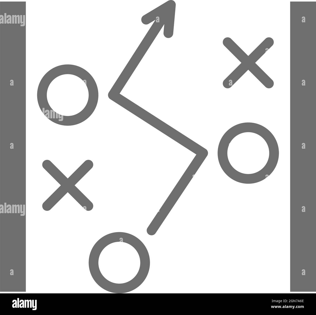 Soccer game strategy scheme, drawing grey icon Stock Vector Image & Art ...