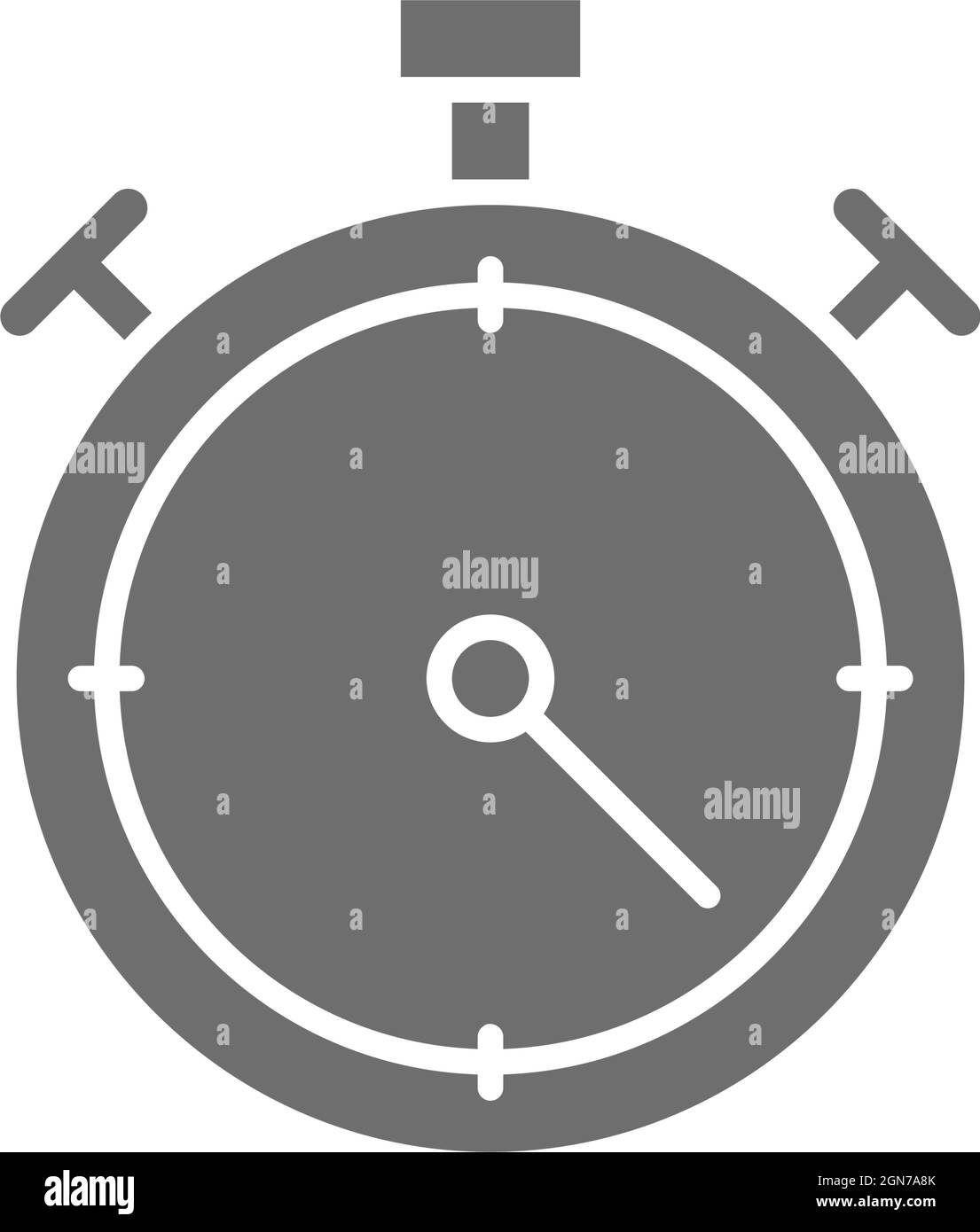 Vector stopwatch grey icon. Isolated on white background Stock Vector ...