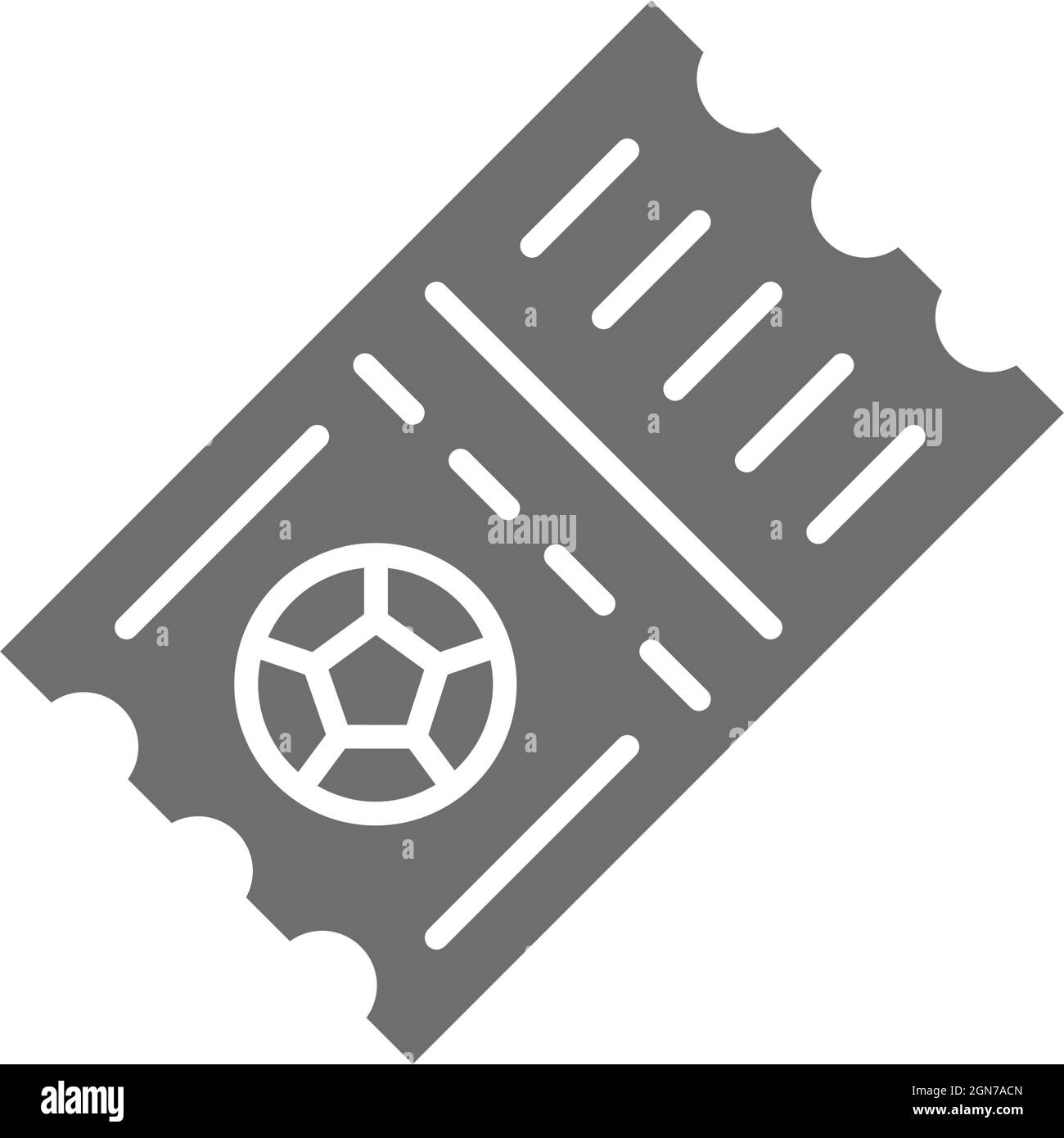Vector soccer ticket grey icon. Isolated on white background Stock ...