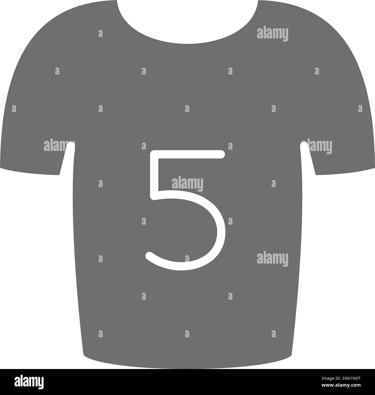 Vector soccer players shirtgrey icon. Isolated on white background ...