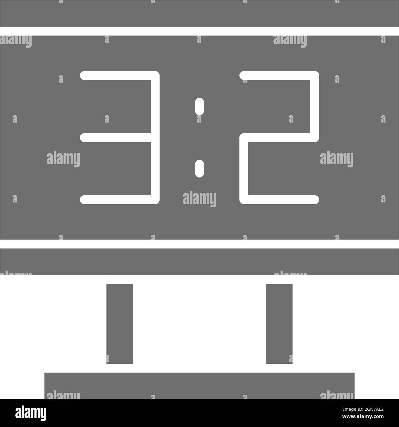 Vector scoreboard grey icon. Isolated on white background Stock Vector ...