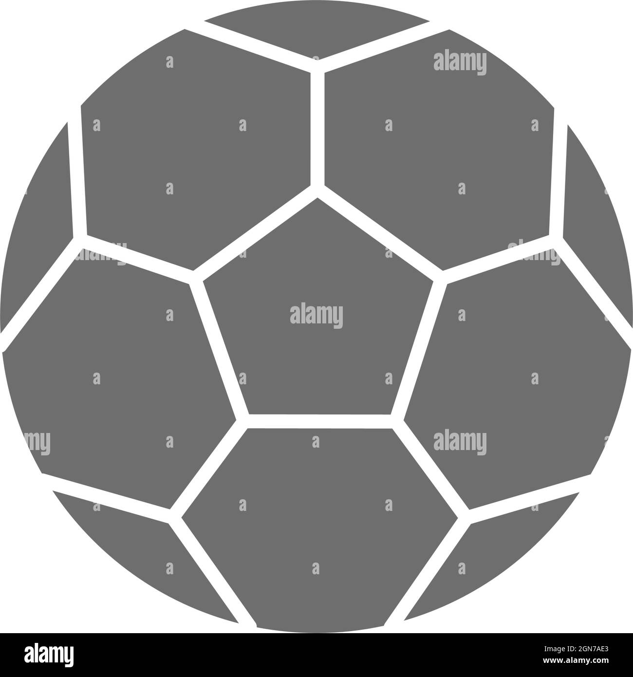 Soccer ball grey icon. Isolated on white background Stock Vector Image ...