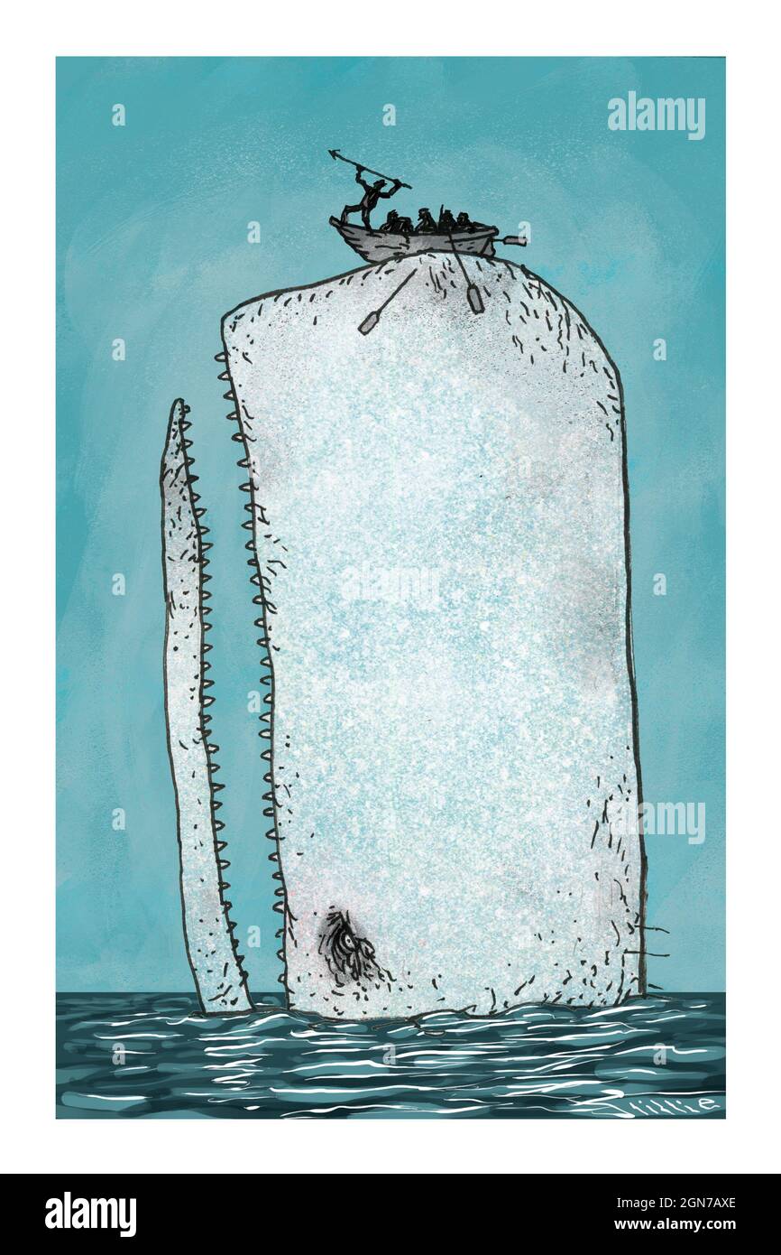 Moby Dick Whale Drawing