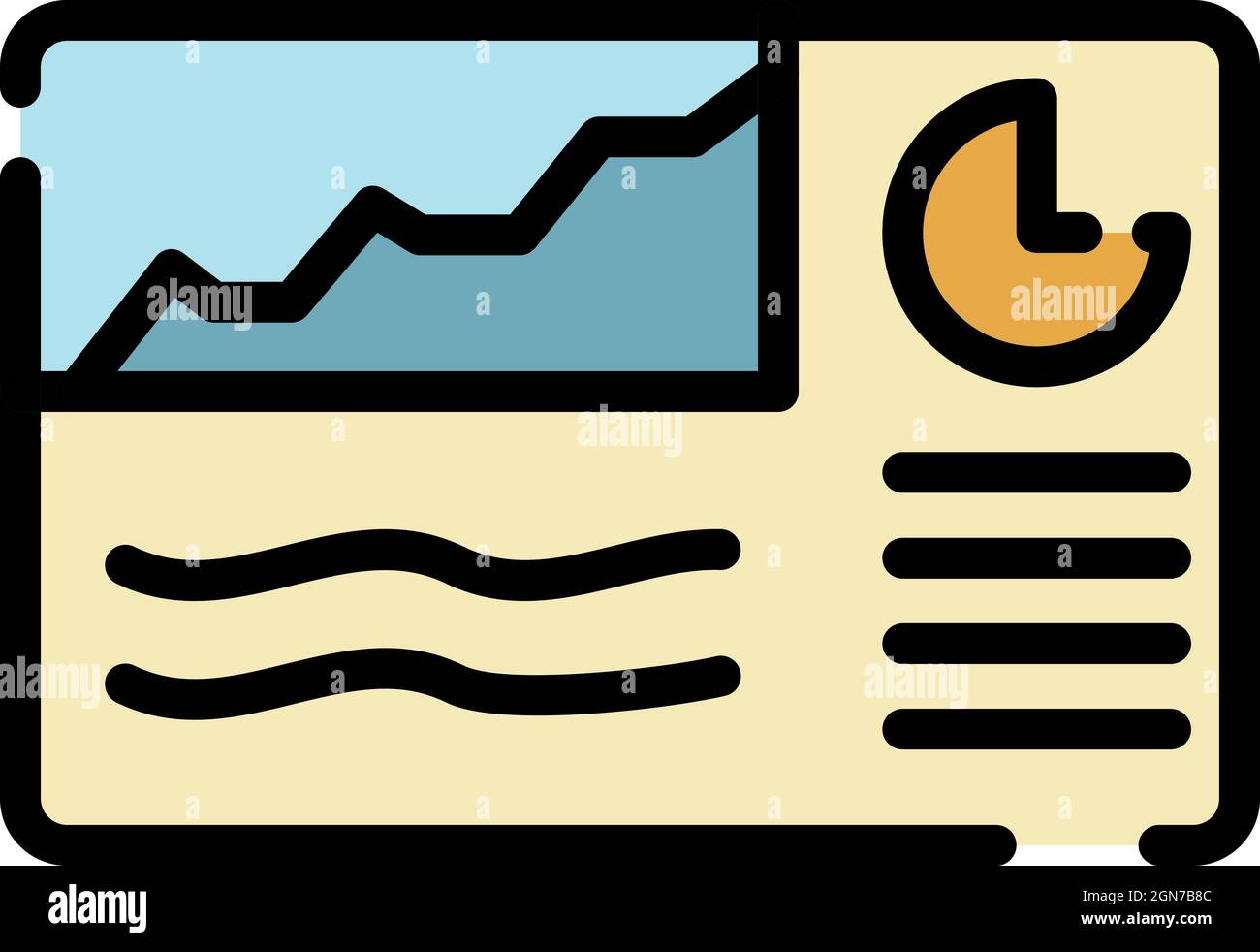Finance chart poster icon. Outline finance chart poster vector icon ...