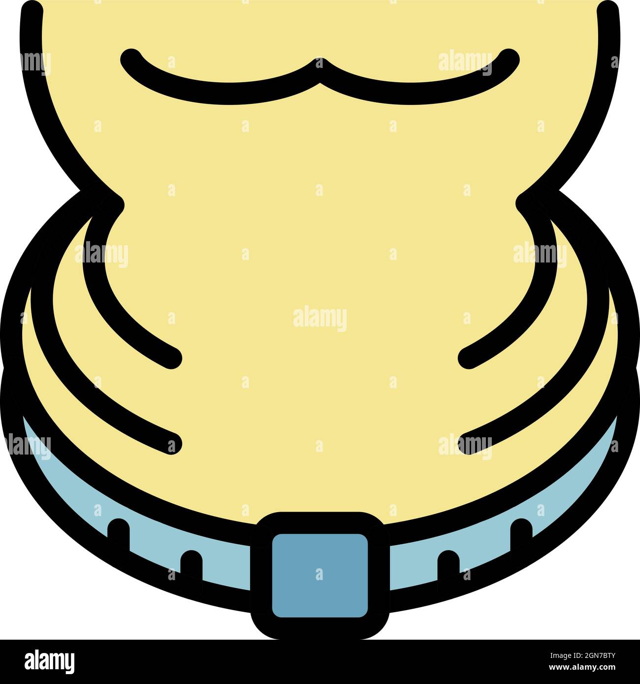 Overweight body icon. Outline overweight body vector icon color flat ...