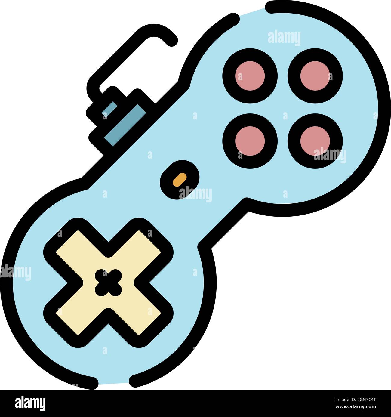 Addiction video game icon. Outline addiction video game vector icon ...