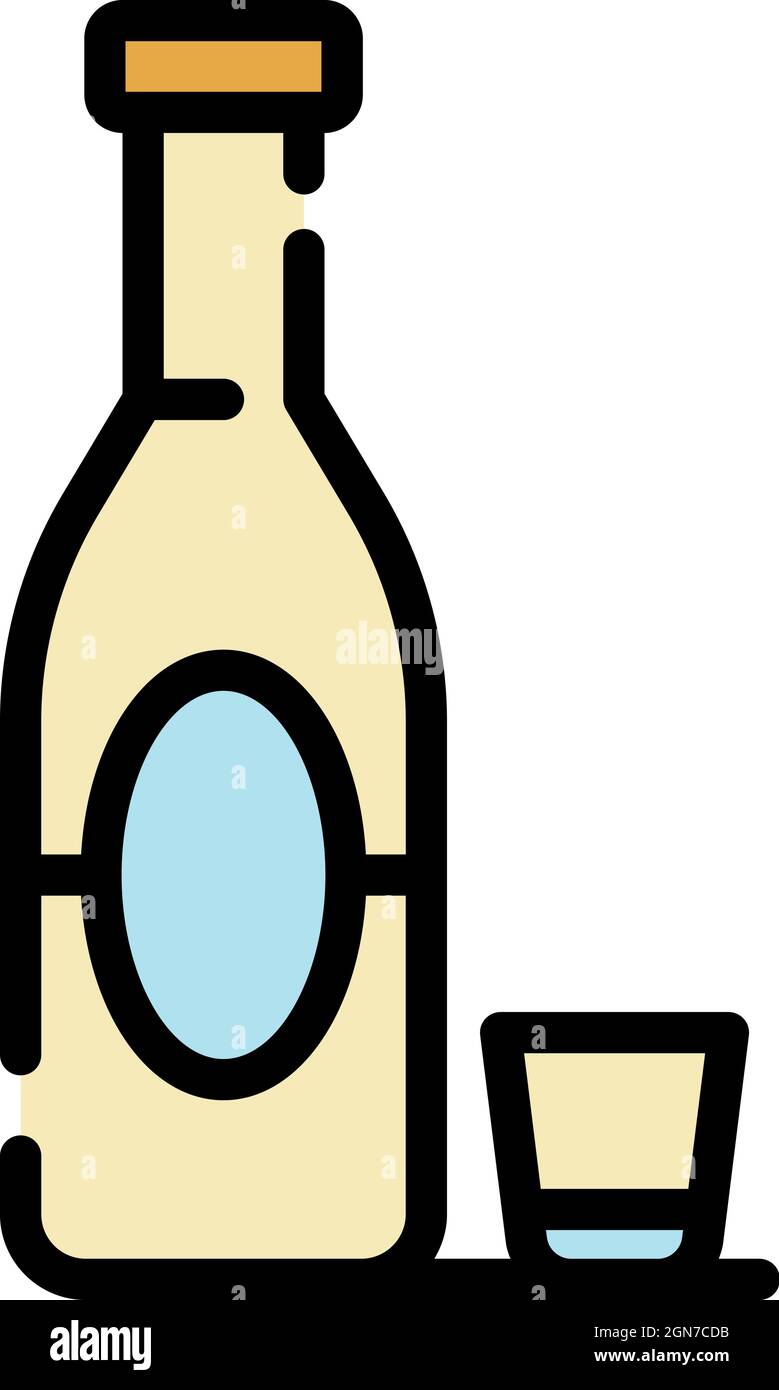 Alcohol addiction icon. Outline alcohol addiction vector icon color ...
