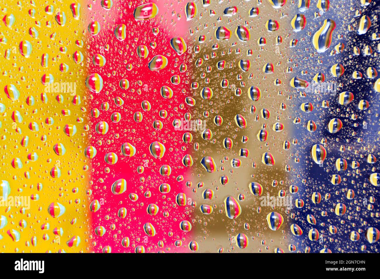 Multi colour water droplet background Stock Photo - Alamy