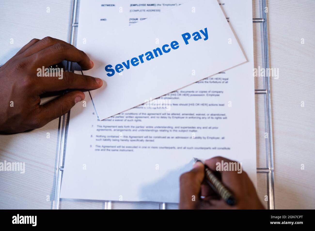 Severence package hi-res stock photography and images - Alamy