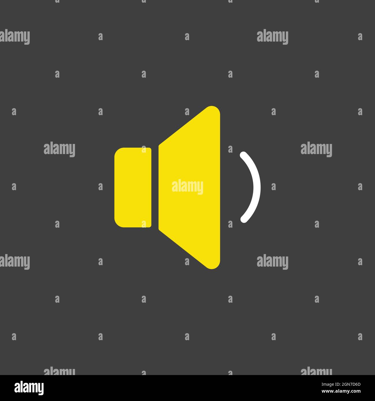 Minimum volume sound music vector glyph icon on dark background. Graph ...