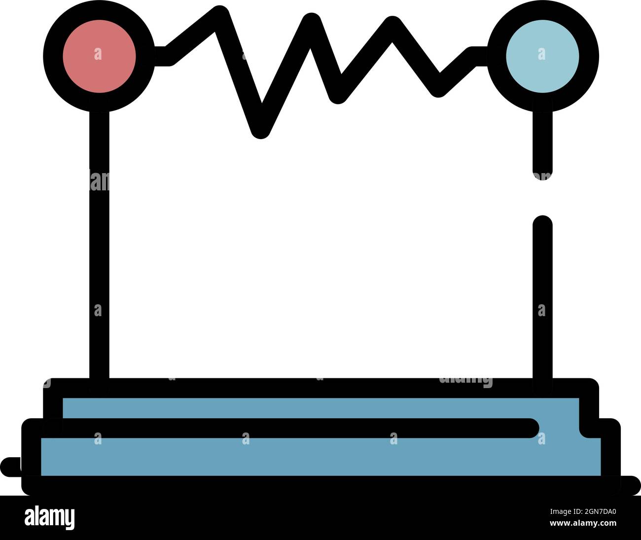 Electrical discharge icon. Outline electrical discharge vector icon ...