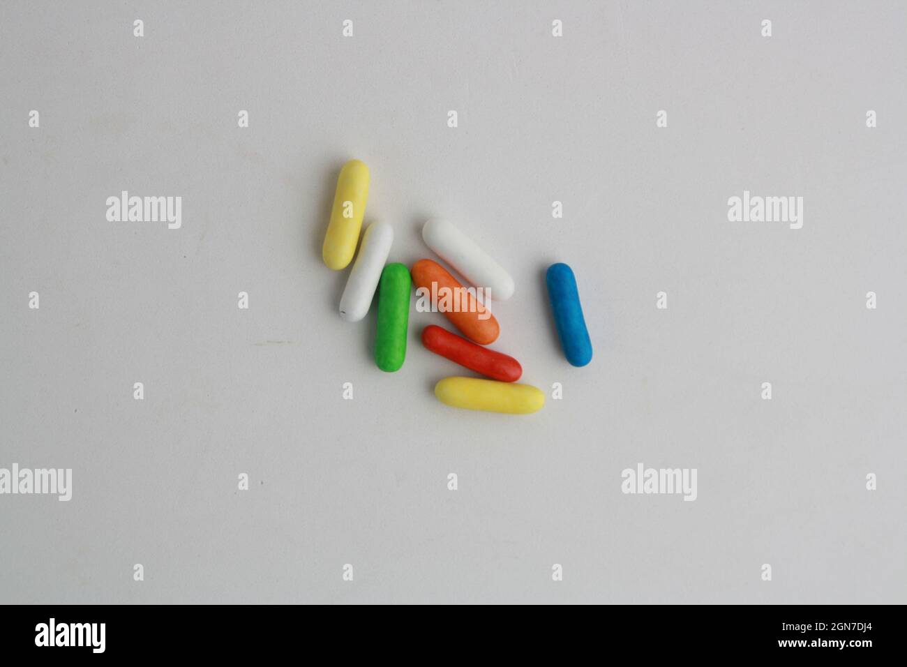 Fruit-flavored colorful candy jelly bean gummies Stock Photo - Alamy