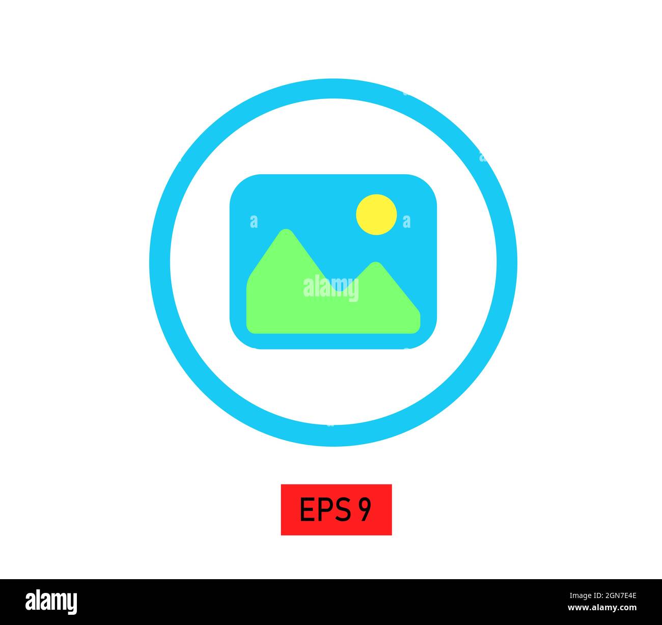 colorful gallery symbol Isolated on white background Stock Vector Image ...