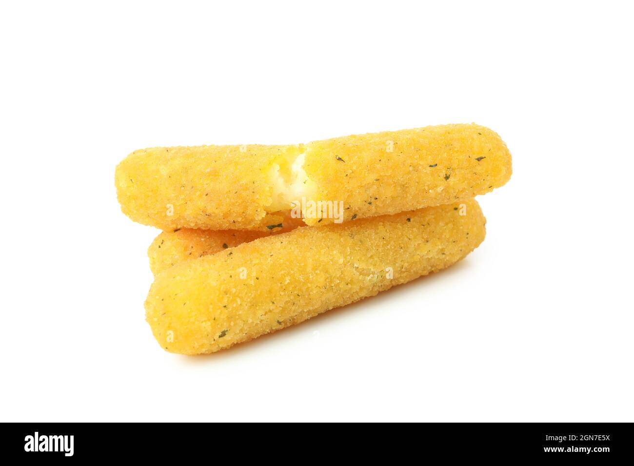 Fried cheese sticks isolated on white background Stock Photo - Alamy