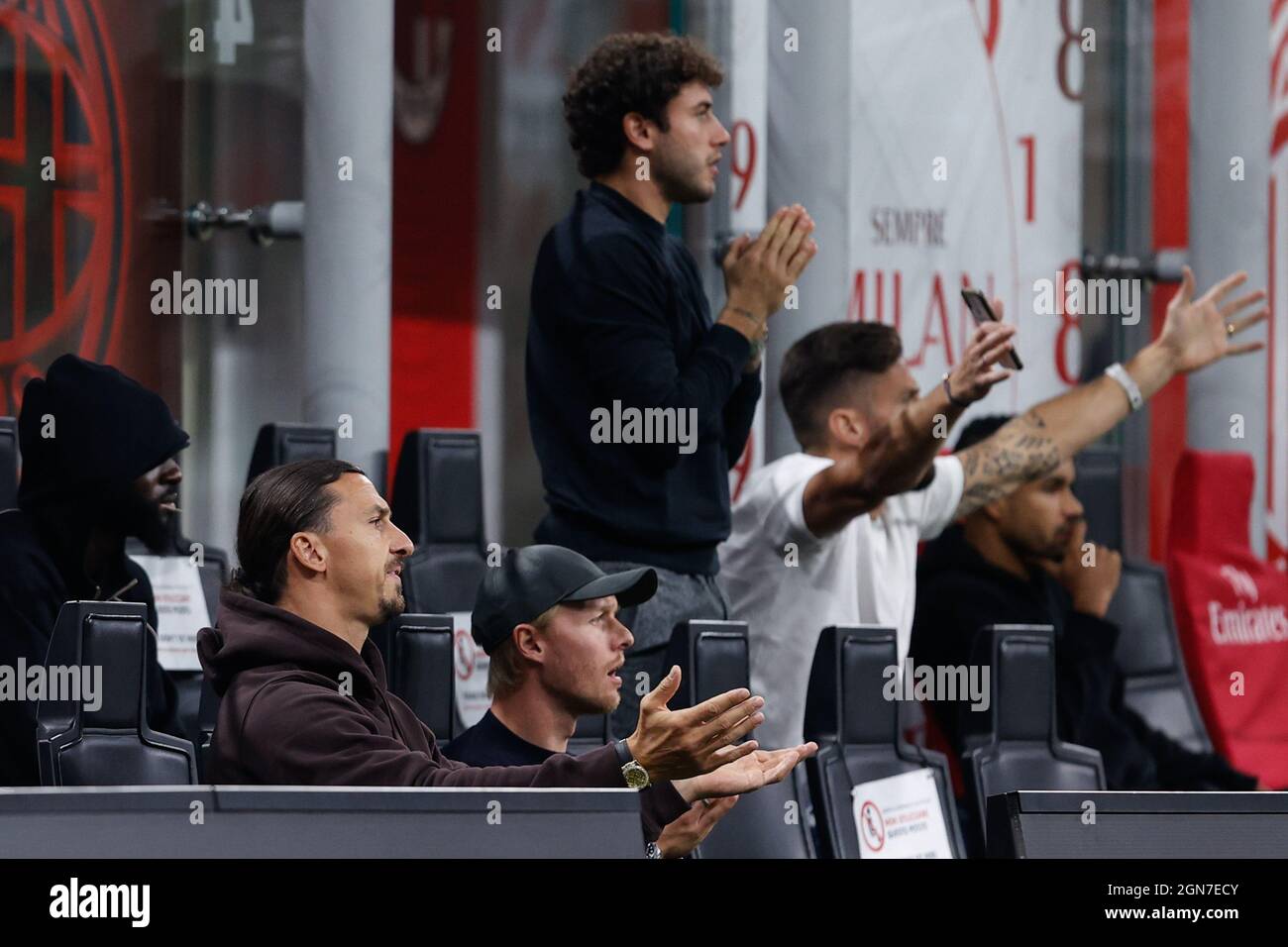 San Siro stadium, Milan, Italy, September 22, 2021, Zlatan Ibrahimovic ...