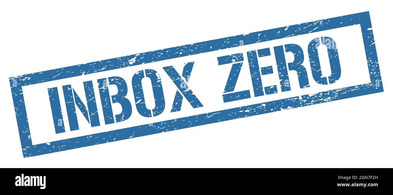 INBOX ZERO blue grungy rectangle stamp sign Stock Photo - Alamy