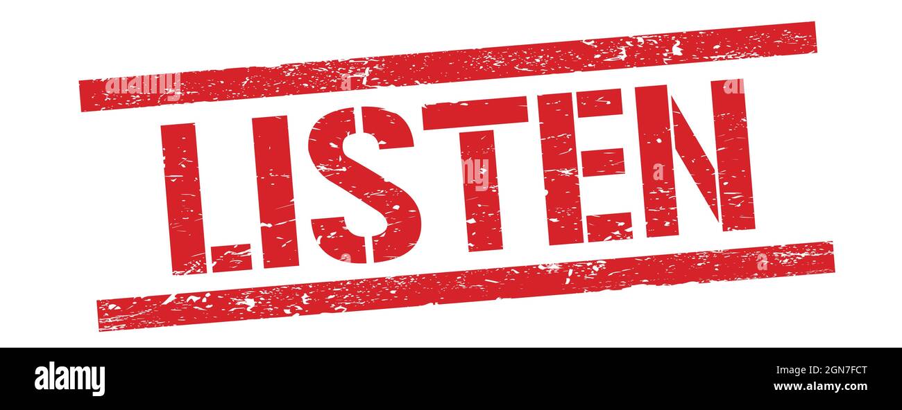 Listen stamp hi-res stock photography and images - Alamy