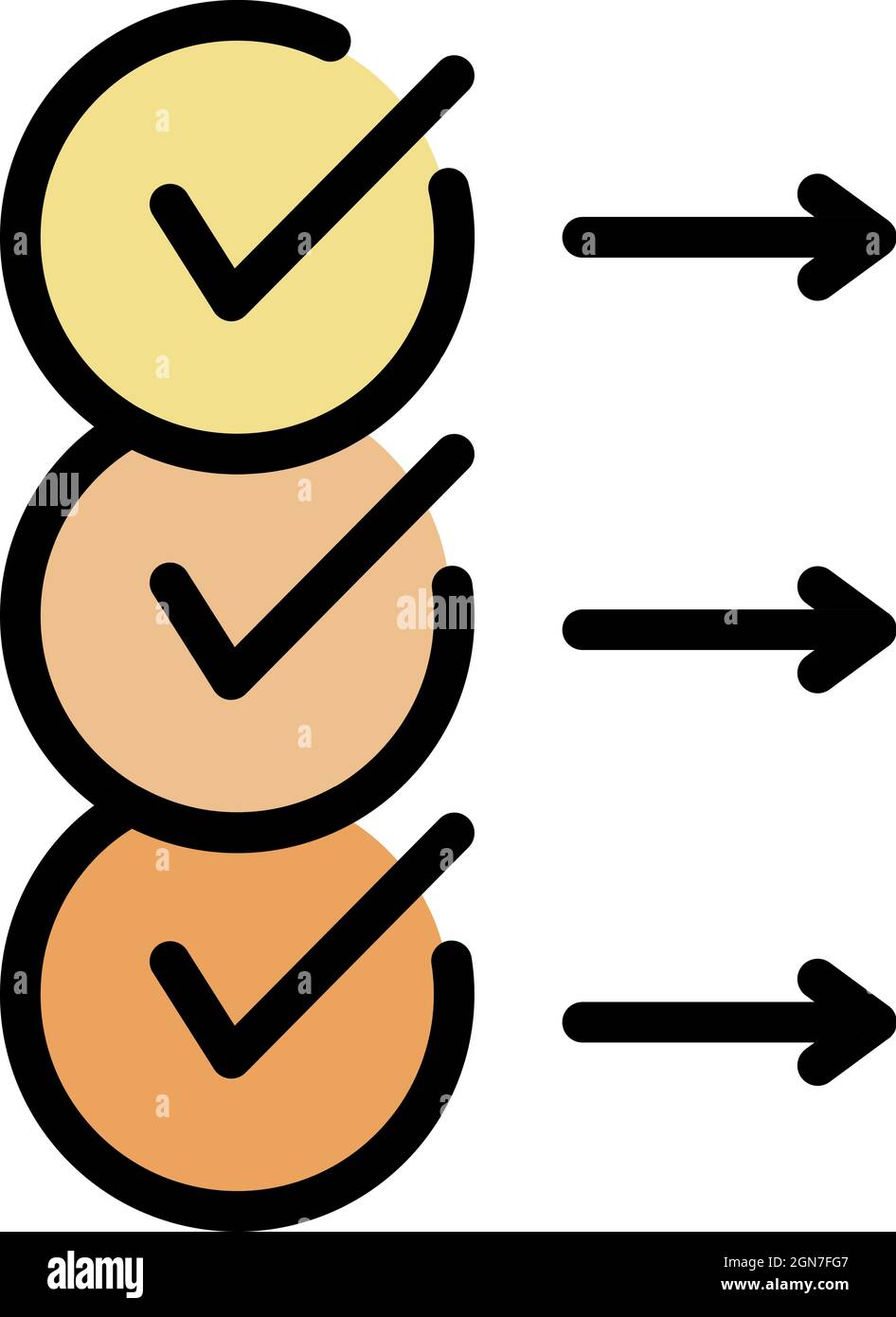 Checkboxes with arrows icon. Outline checkboxes with arrows vector icon ... Checkboxes with arrows icon. Outline checkboxes with arrows vector icon ...